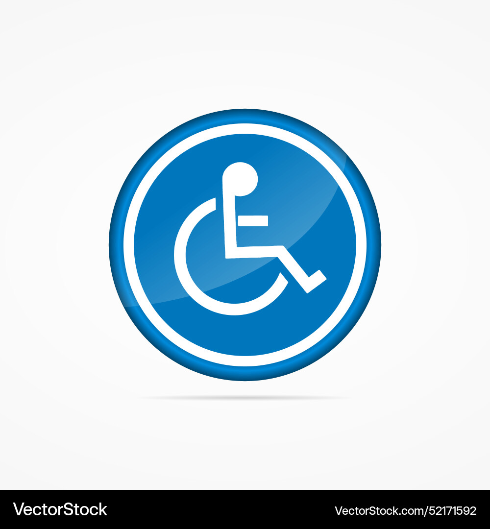 Disabled handicap symbols sign in circle Vector Image
