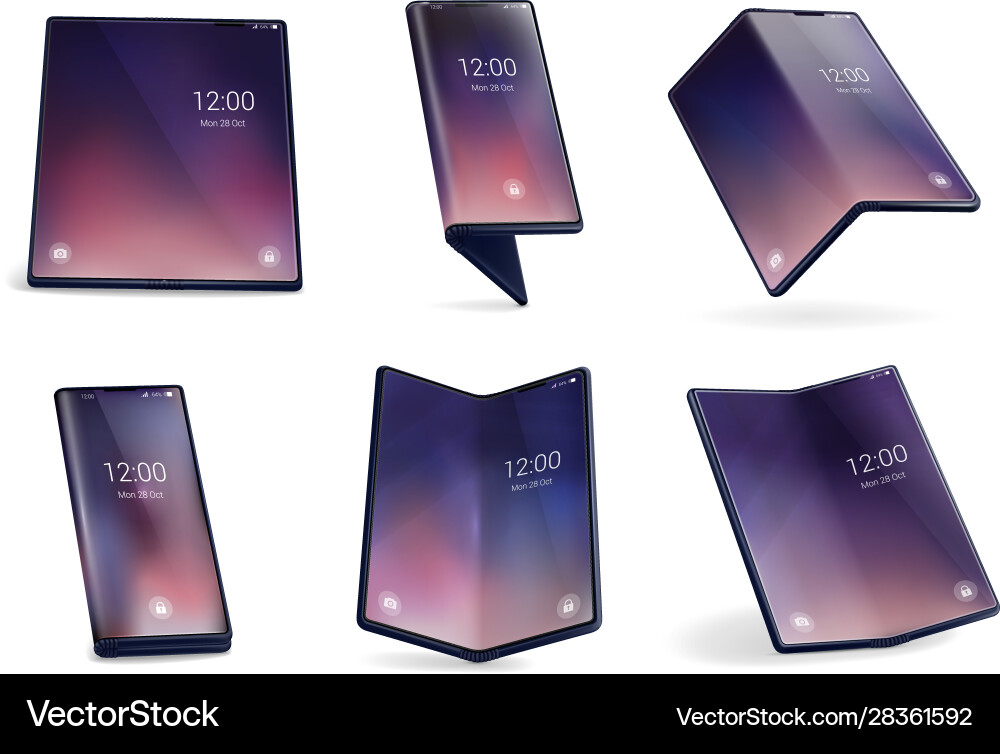 Foldable Smartphone Concept Royalty Free Vector Image