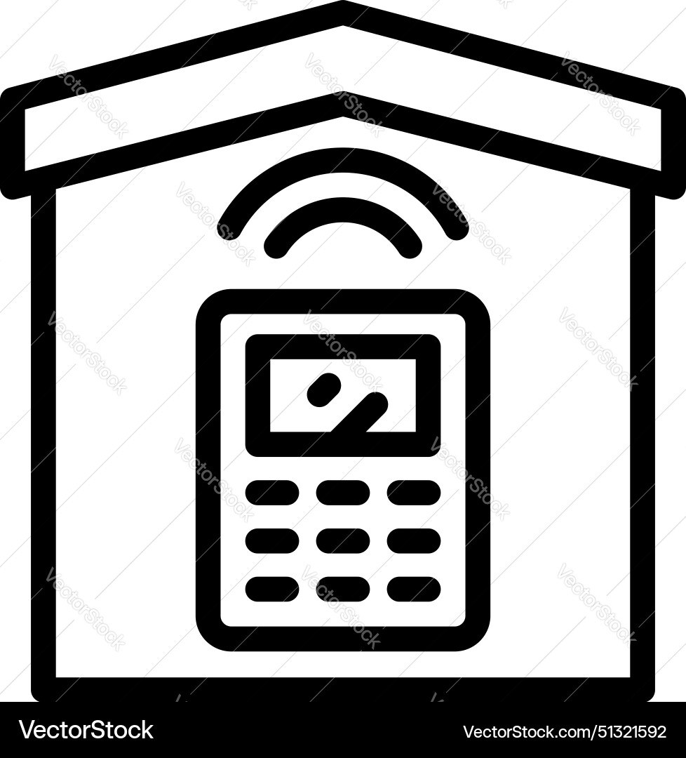 Home wireless control icon outline Royalty Free Vector Image