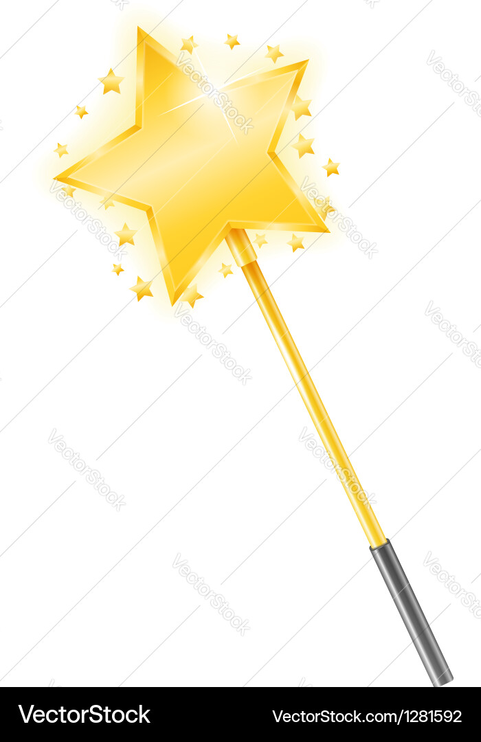Magic wand Royalty Free Vector Image - VectorStock