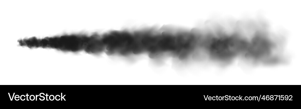 Realistic missile or bullet trace airplane Vector Image