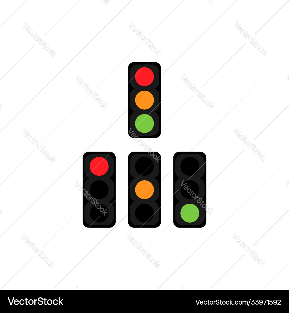 Traffic Lights Template Royalty Free Vector Image