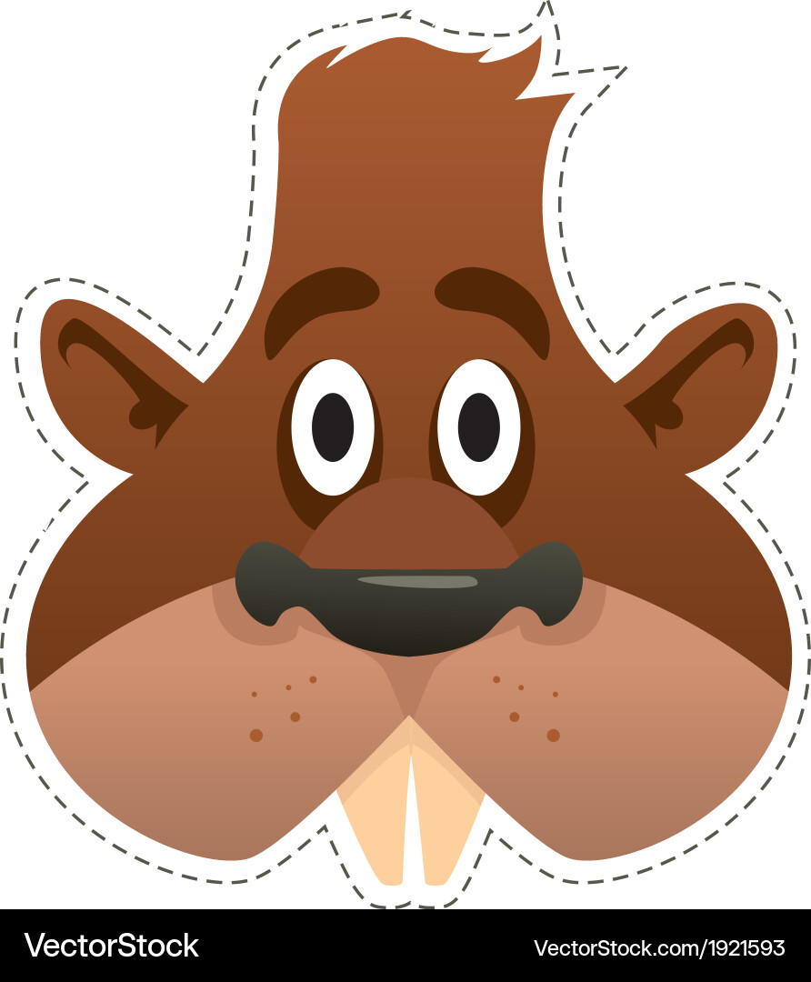 Beaver Mask Royalty Free Vector Image - VectorStock