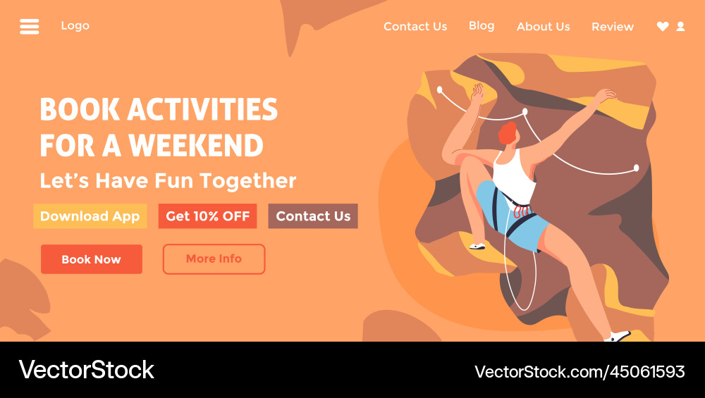 Book activities for weekend lets have fun web Vector Image