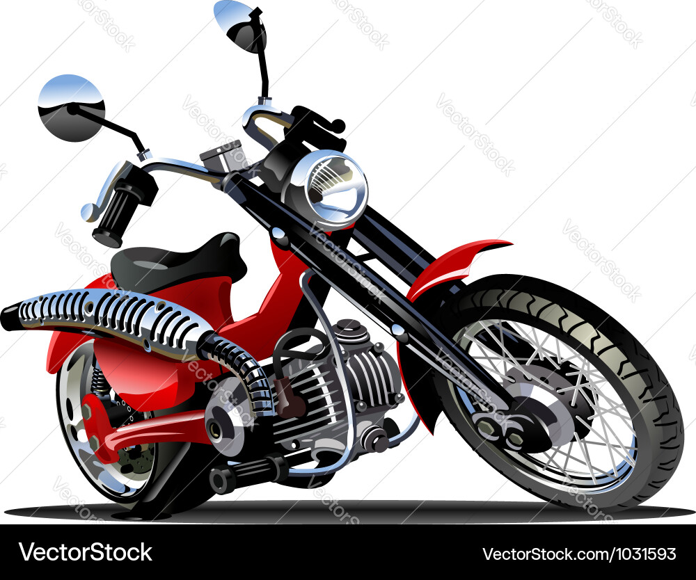 Cartoon motorcycle Royalty Free Vector Image - VectorStock