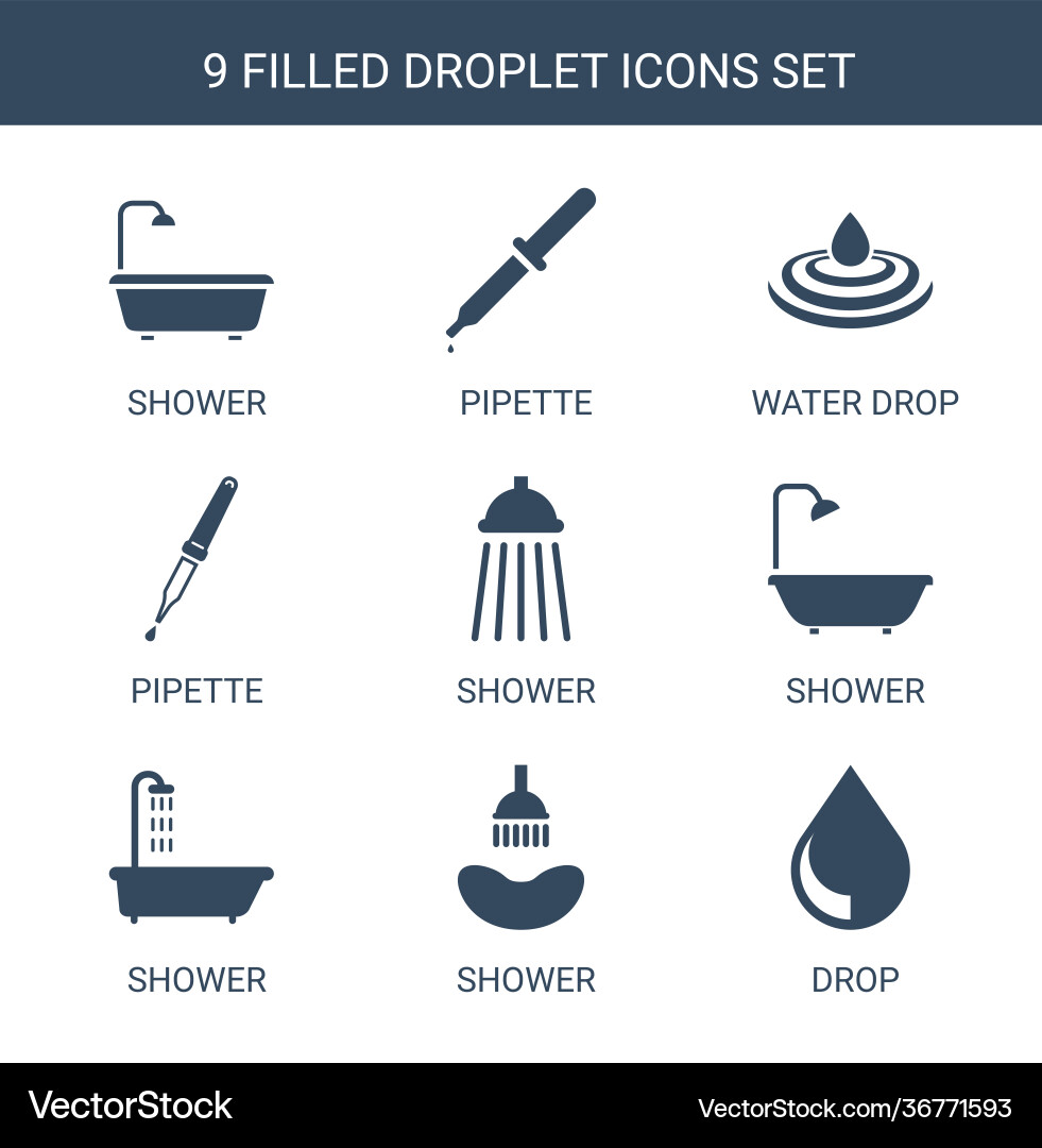 Droplet-Symbole Lizenzfreies Vektorbild - VectorStock