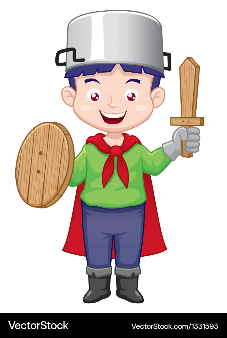 Little knight Royalty Free Vector Image - VectorStock