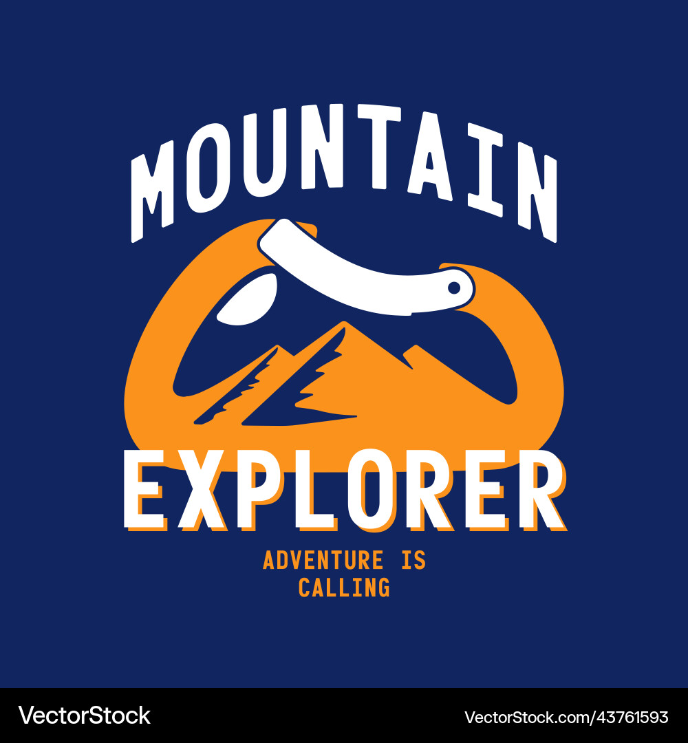 Mountain Explorer Typography Royalty Free Vector Image