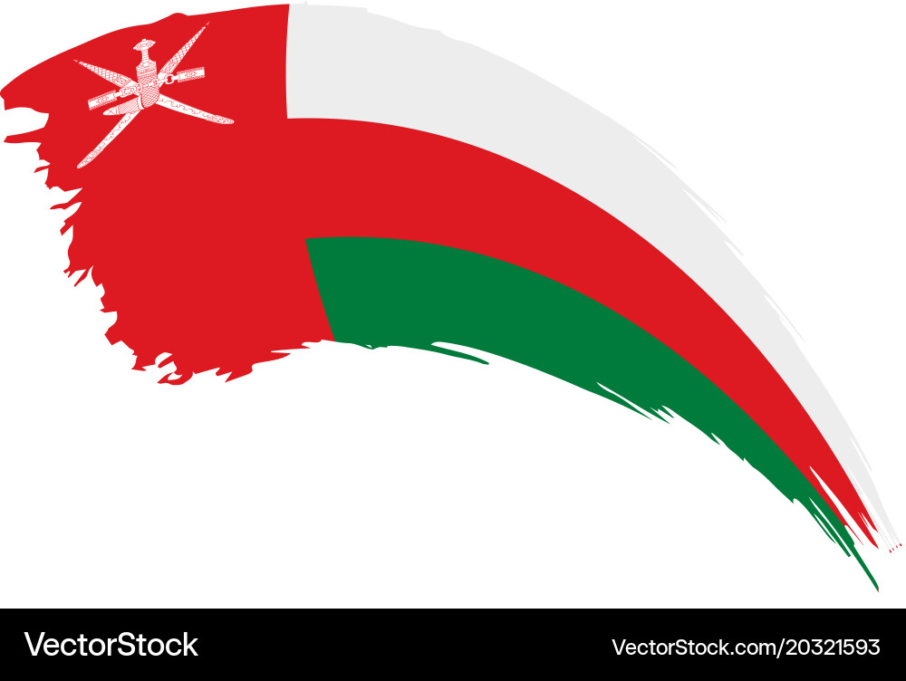 Oman flag Royalty Free Vector Image - VectorStock