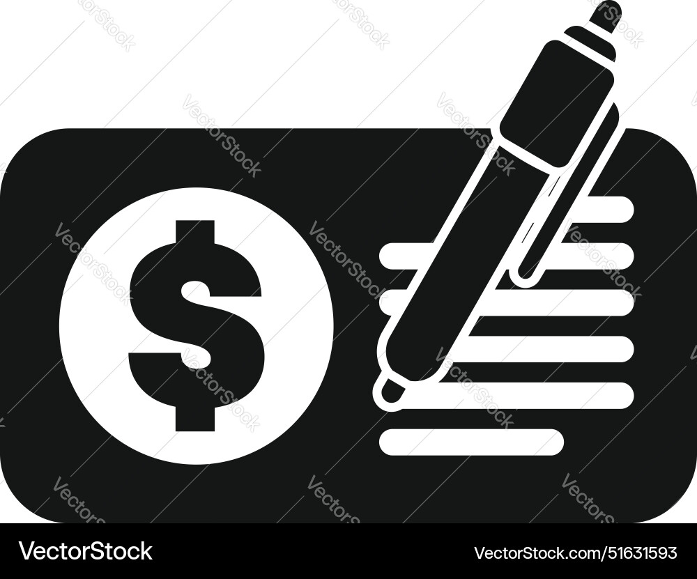 Pen writing a check for payment with dollar symbol