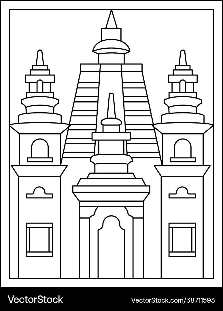 Prambanan temple Royalty Free Vector Image - VectorStock