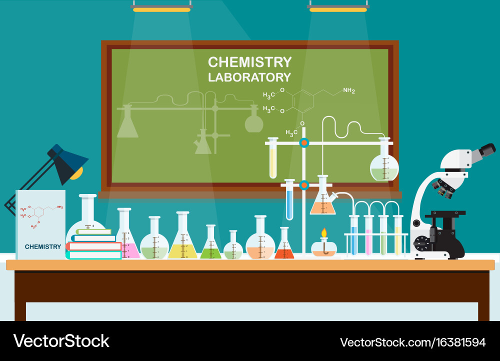 Chemical Laboratory Science Royalty Free Vector Image