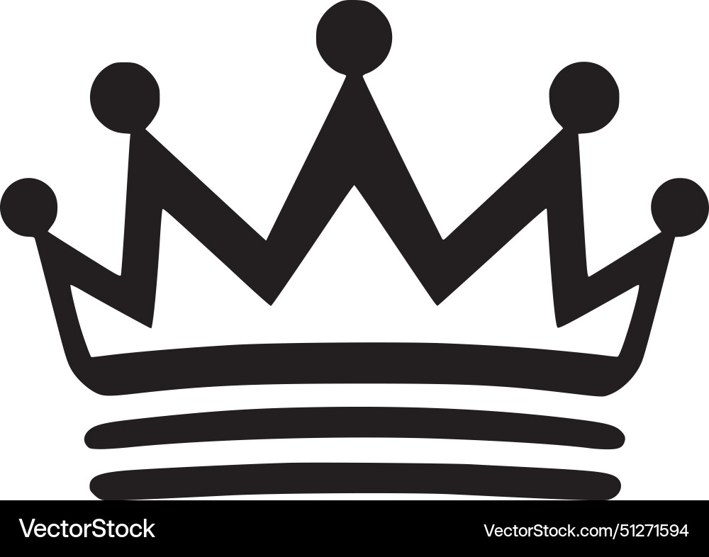Crown - minimalist and simple silhouette Vector Image