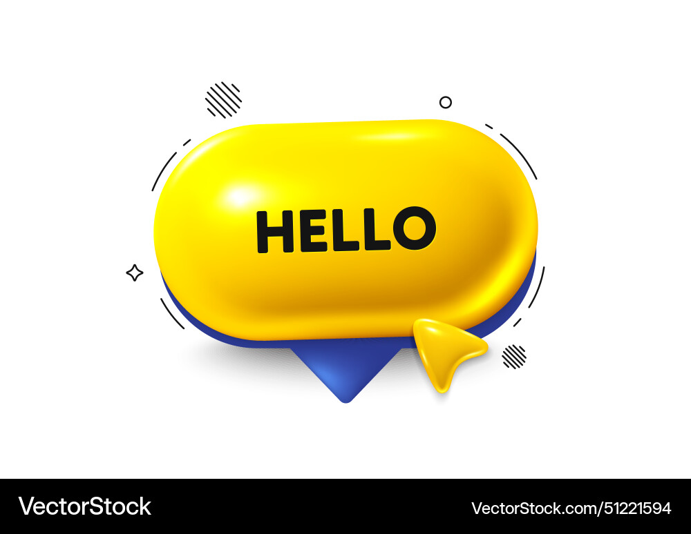 Hello welcome tag hi invitation offer Royalty Free Vector