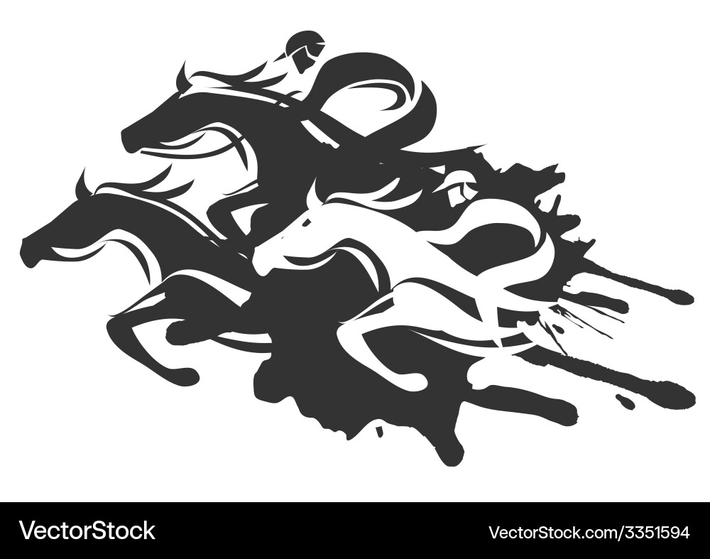 Horse racing Royalty Free Vector Image - VectorStock