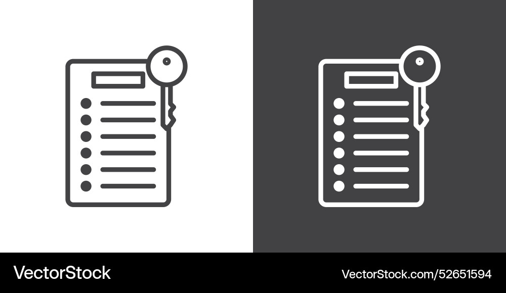 Key takeaway icon flat set outline Royalty Free Vector Image