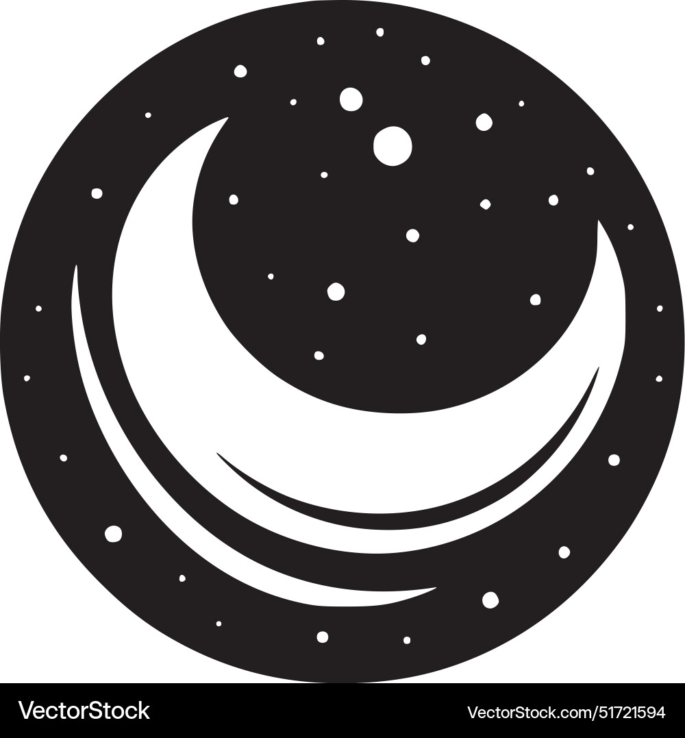 Moon - minimalist and simple silhouette Royalty Free Vector