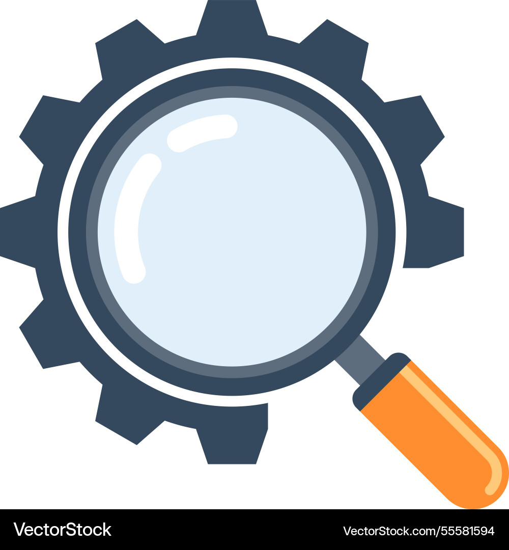 Search engine optimization flat web icon concept Vector Image