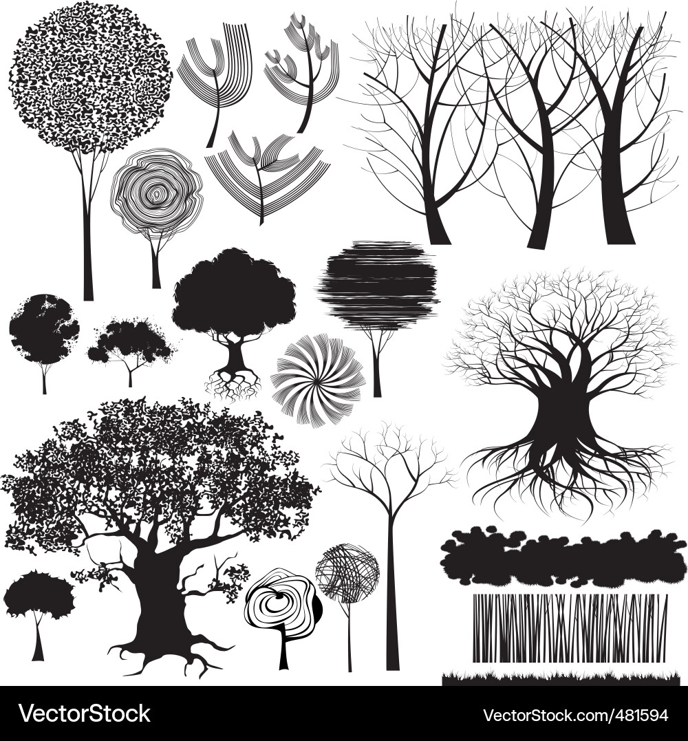 Trees Royalty Free Vector Image - VectorStock