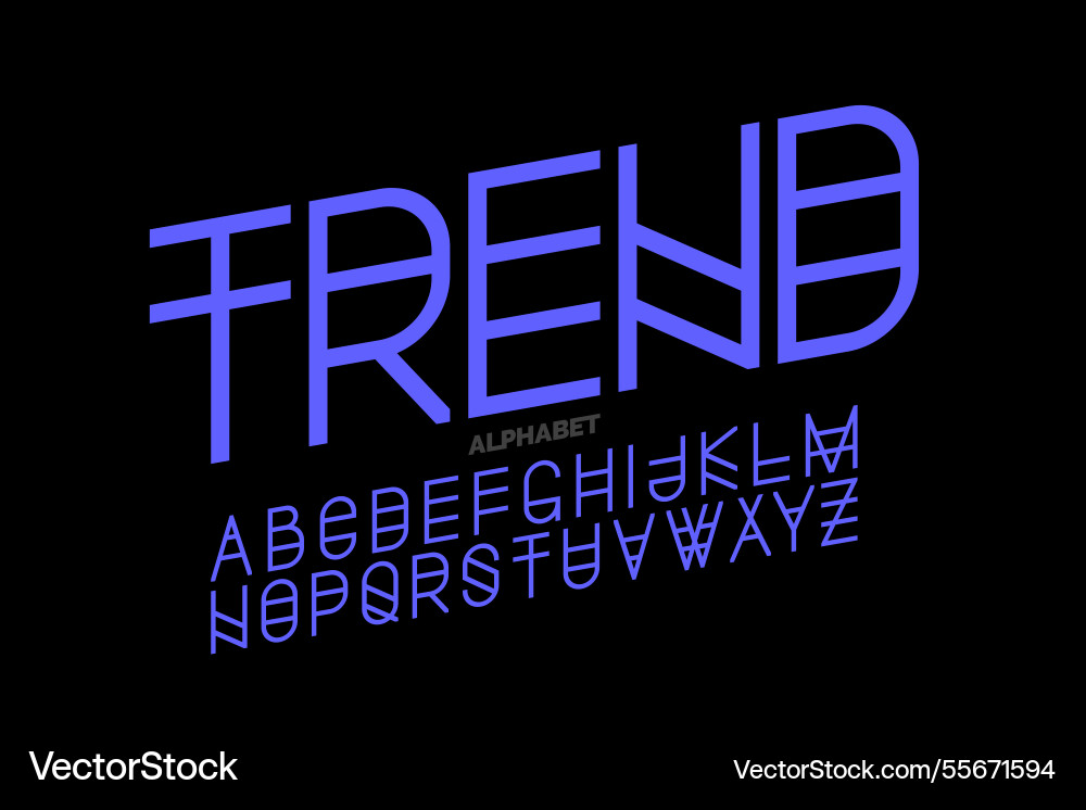 Trend modern font design alphabet letters Vector Image
