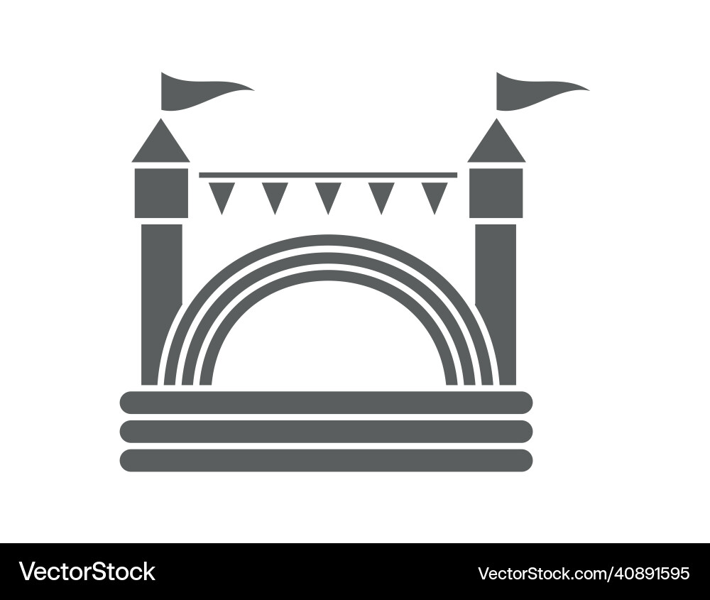 Bouncy inflatable castle tower and equipment Vector Image