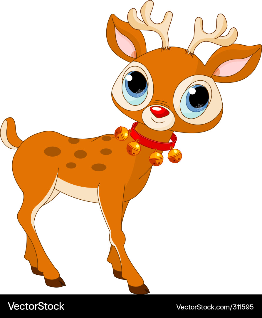 Cartoon rudolf Royalty Free Vector Image - VectorStock