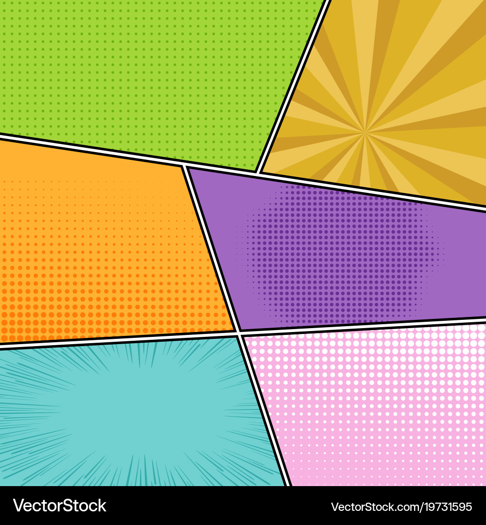 Colorful comics template Royalty Free Vector Image
