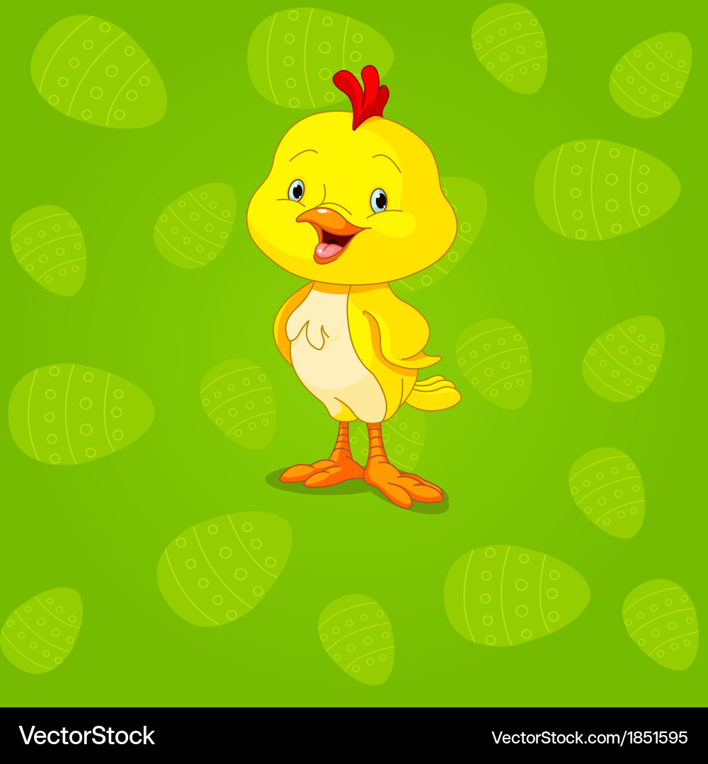 Easter chick background Royalty Free Vector Image