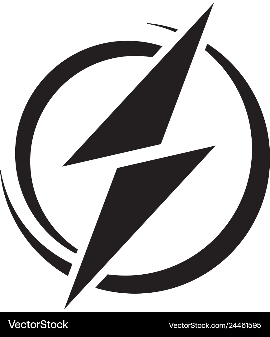 Flash thunderbolt template icon Royalty Free Vector Image
