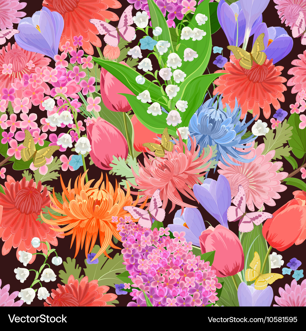 Floral Seamless Texture Royalty Free Vector Image