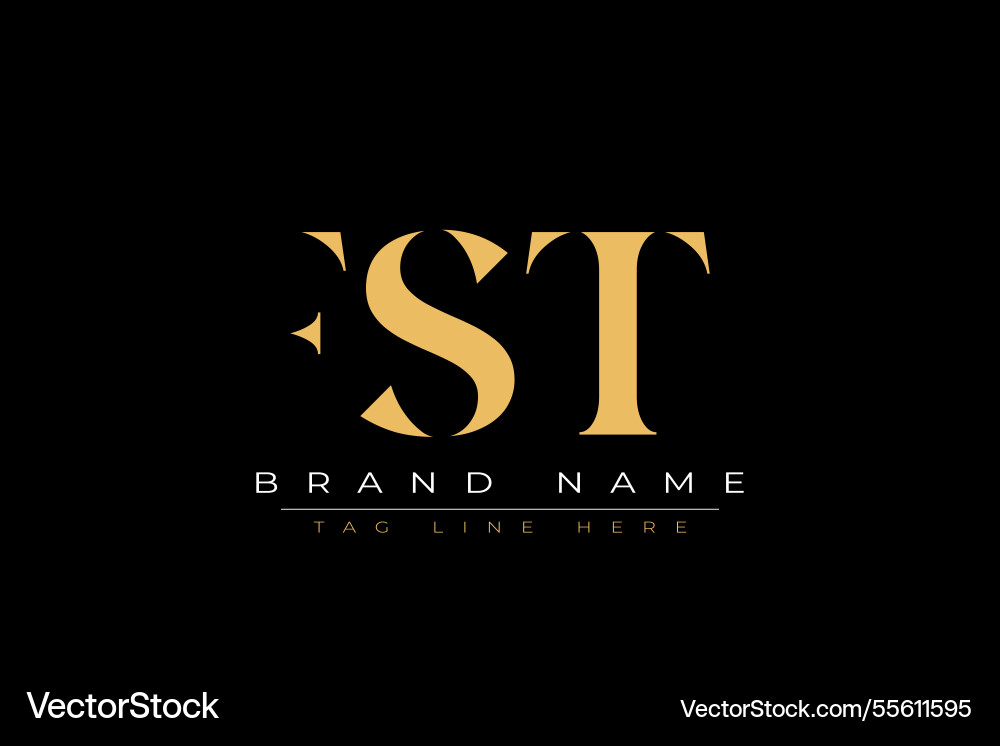 Fst abstract letter logo design Royalty Free Vector Image