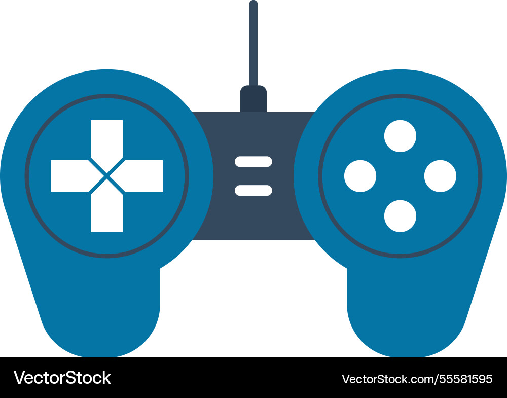 Game development flat web icon concept Royalty Free Vector
