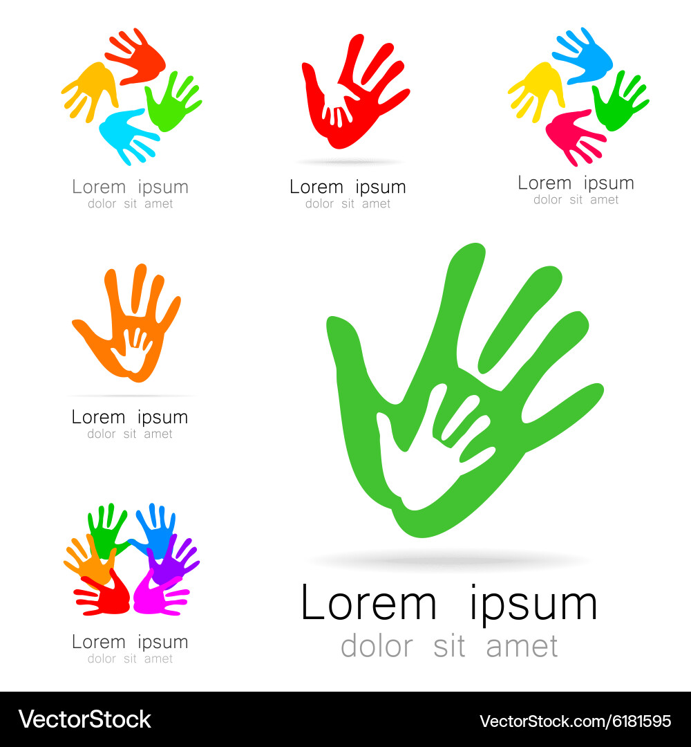Hand logo Royalty Free Vector Image - VectorStock