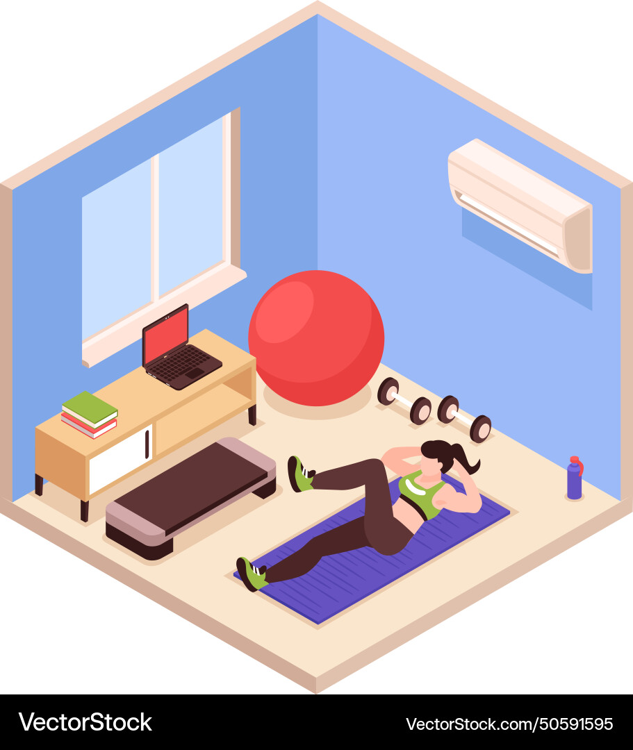 Home fitness Royalty Free Vector Image - VectorStock