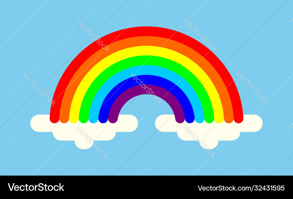 Rainbow sign Royalty Free Vector Image - VectorStock