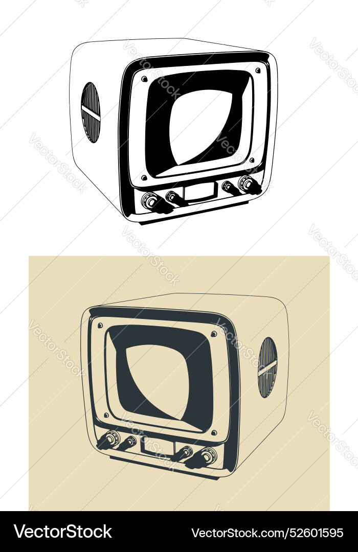 Retro television Royalty Free Vector Image - VectorStock