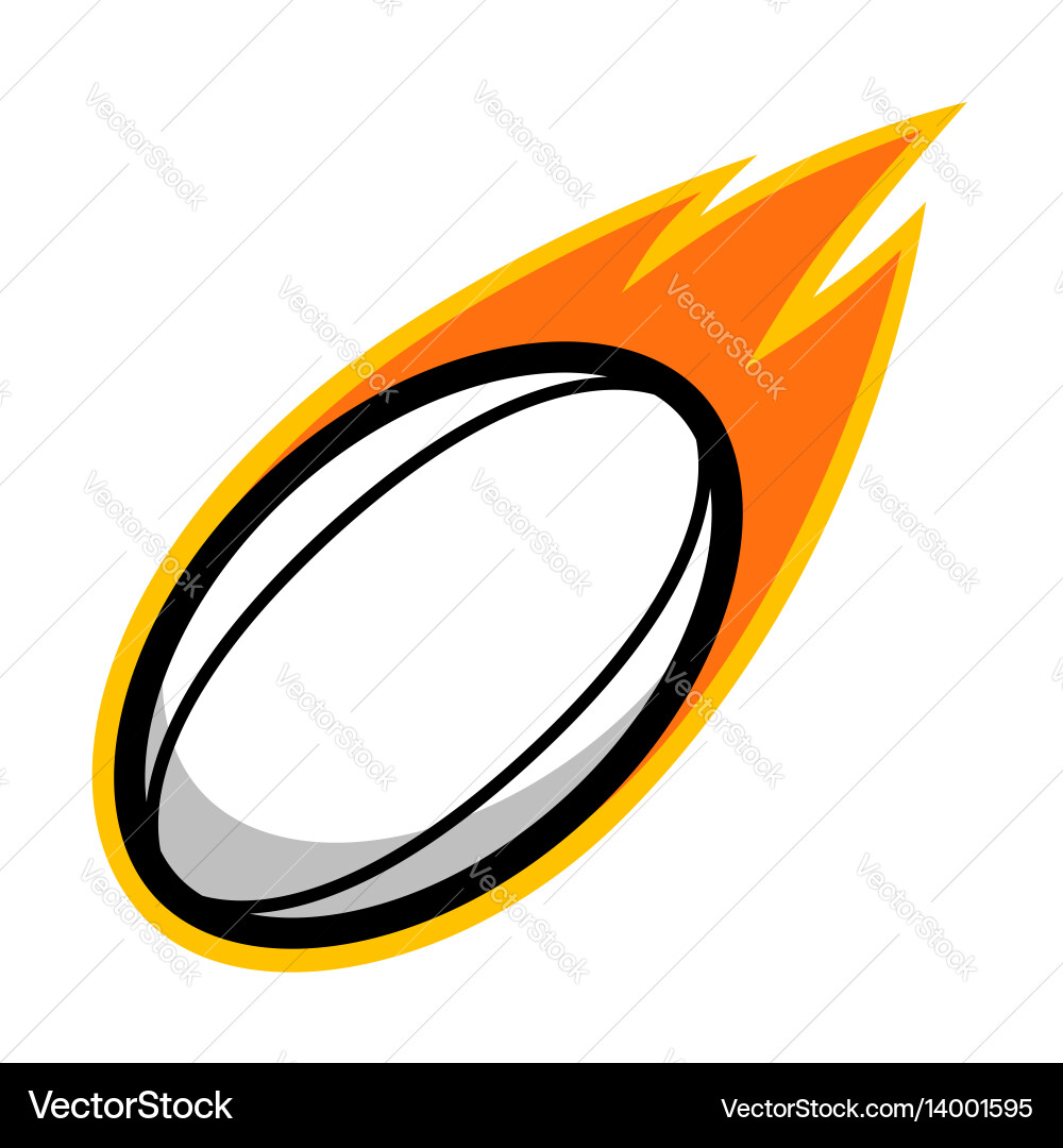 Rugby Fireball Sport Royalty Free Vector Image
