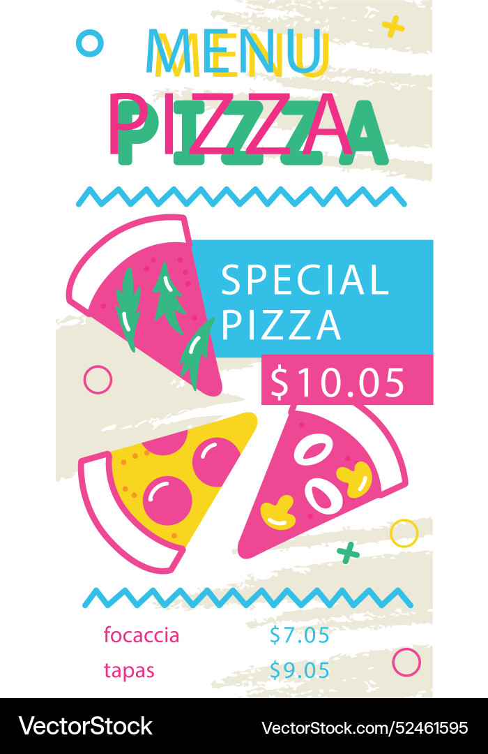 Template colorful restaurant menu Royalty Free Vector Image