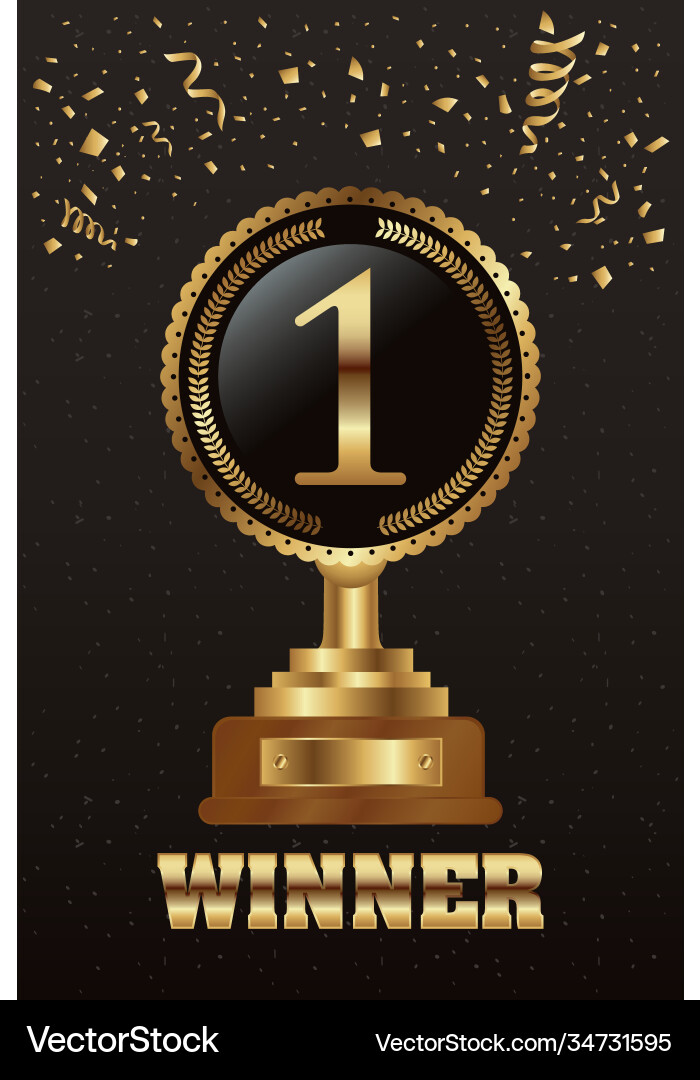 No1 Trophy Icon Trophy For First Winner Monotone Icon In Powerpoint