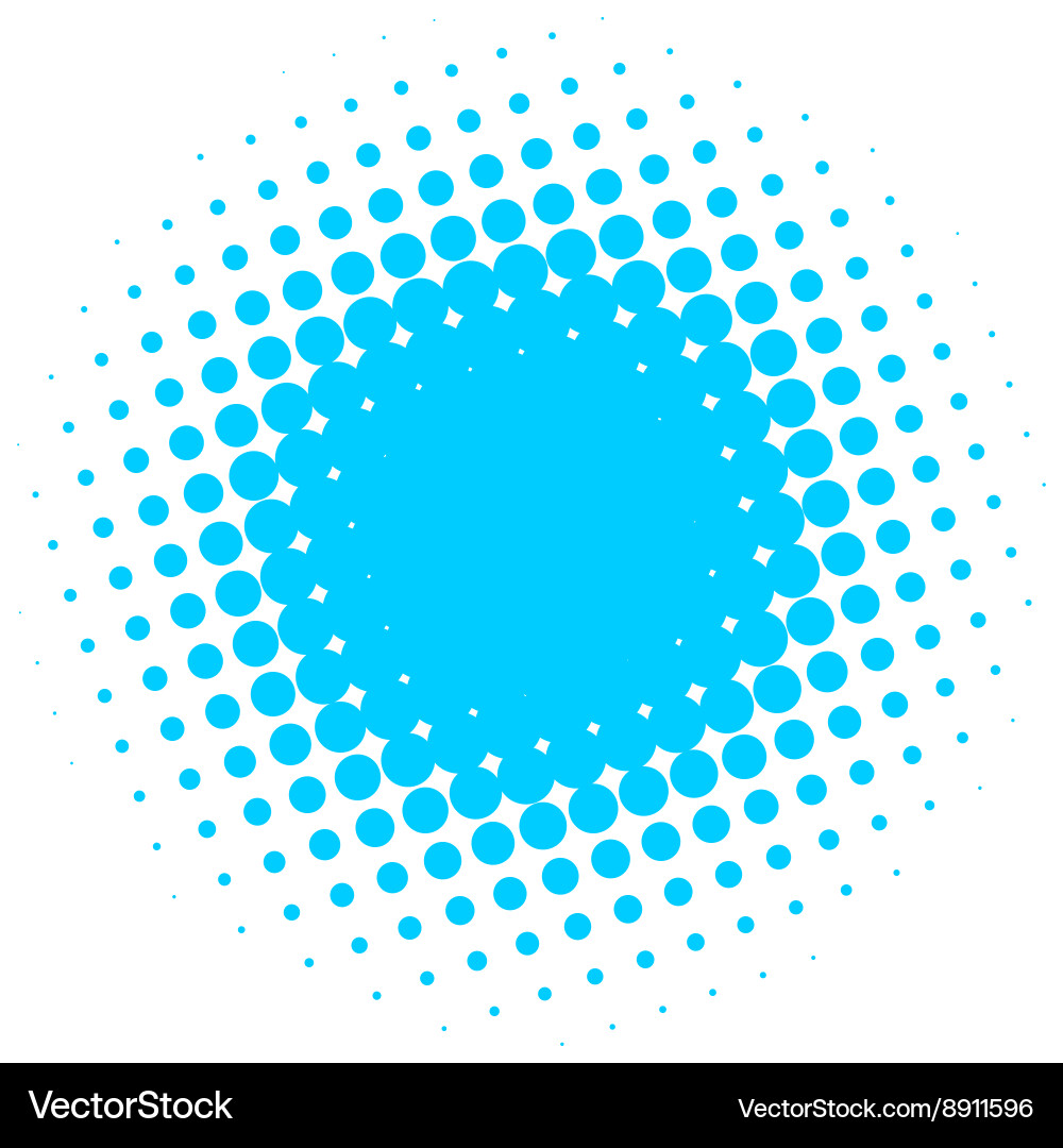 Blue Halftone Dot Pattern Royalty Free Vector Image