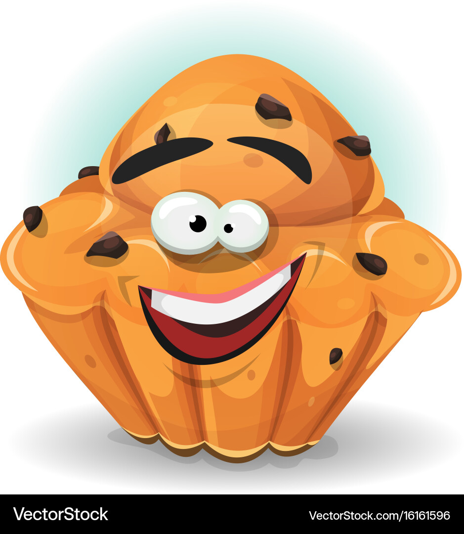 Cartoon cake character Royalty Free Vector Image