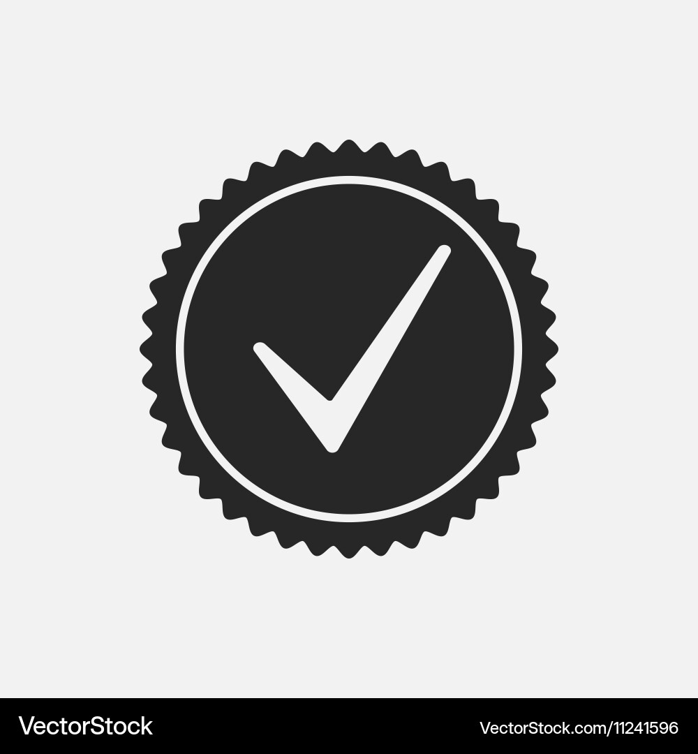 Check mark stamp Royalty Free Vector Image - VectorStock