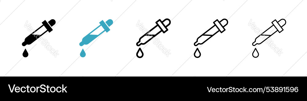 Dropper icon set Royalty Free Vector Image - VectorStock