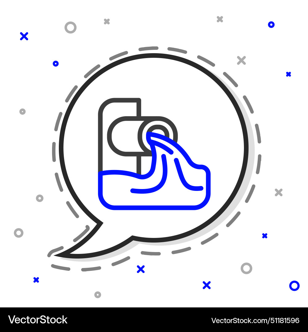 Line wastewater icon isolated on white background Vector Image