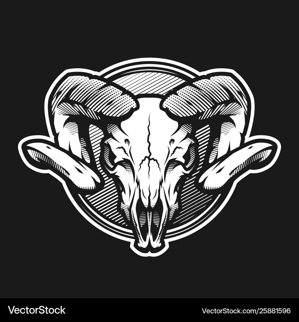 Evil Ram Skull Special High Grade Metallized (dark Gold) Skull Of A