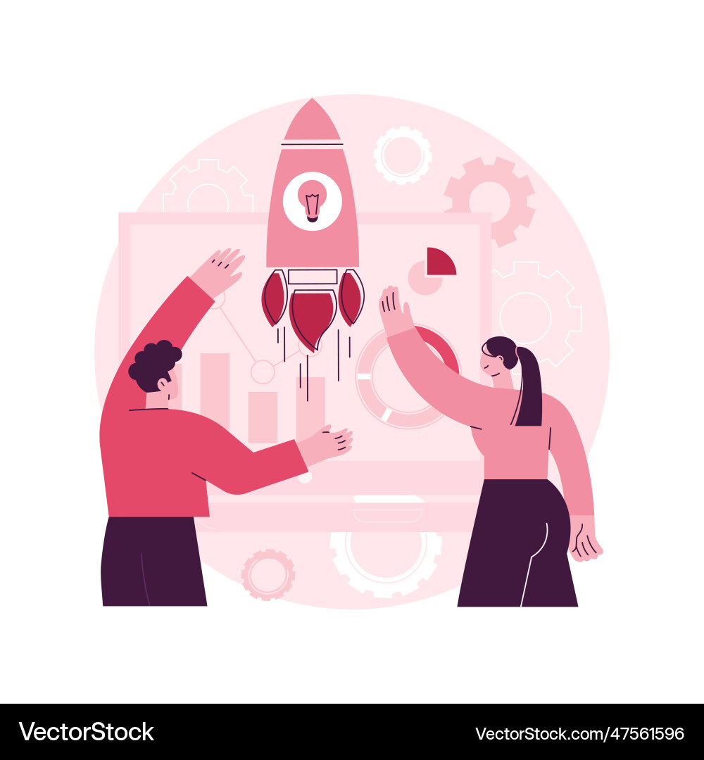 Startup Launch Concept Royalty Free Vector Image