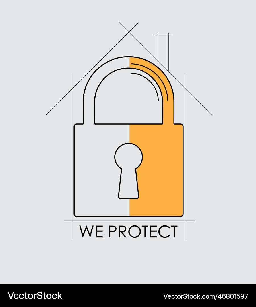 Abstract futuristic technology lock digital Vector Image