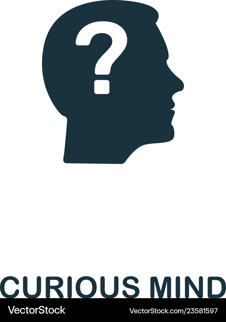 Curious mind icon premium style design from Vector Image