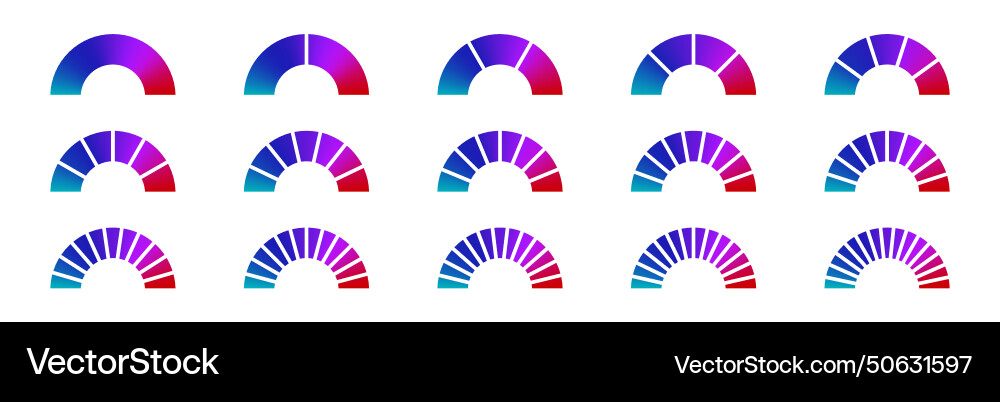Energy efficiency score rating gauge red yellow Vector Image