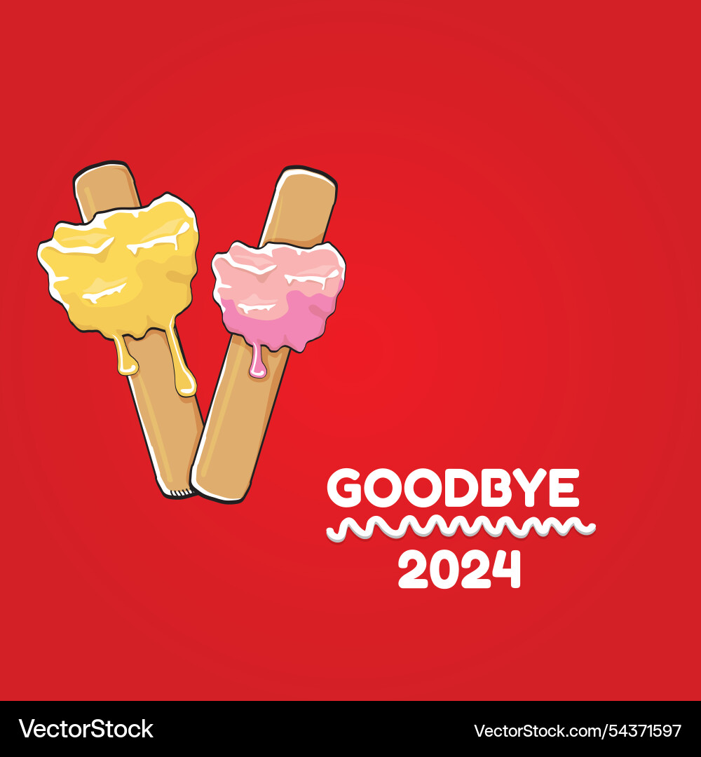 Goodbye 2024 hello 2025 year concept Royalty Free Vector